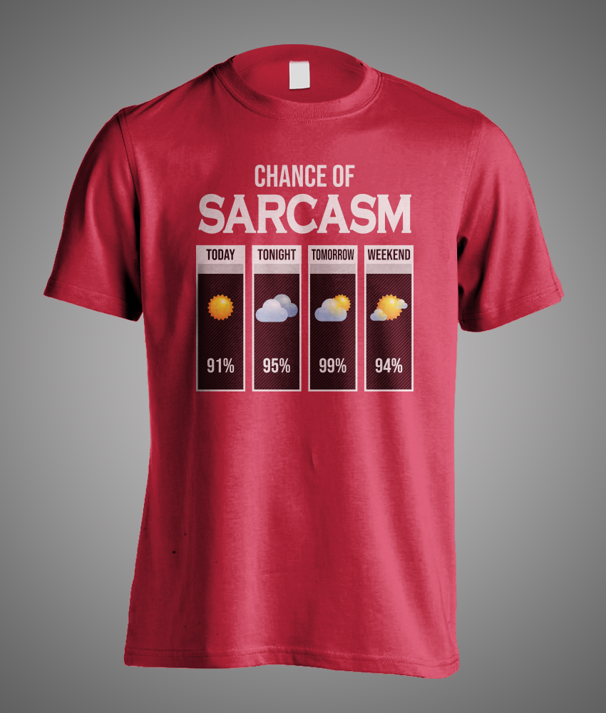 Chance Of Sarcasm Weather Forecast Sarcastic Meme Humor Joke Funny Gift ...