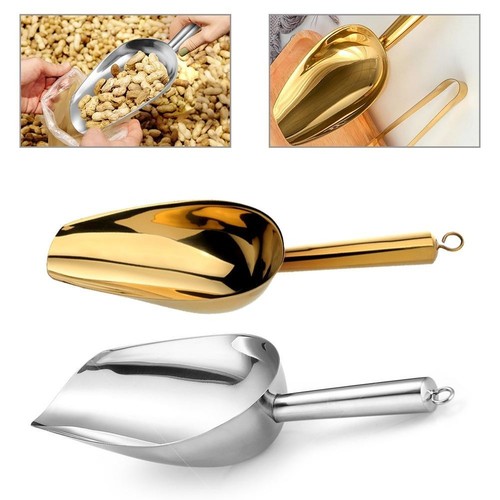 Ice Shovel Stainless Steel Scoops 27cm Buffet Spoon Candy Hanging Hole ...
