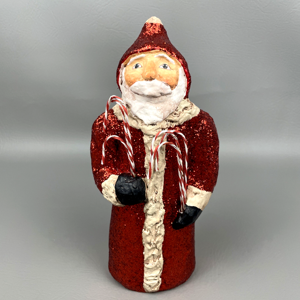 Belsnickel Santa Christmas Figurine 9" German Style Candy Canes Red ...