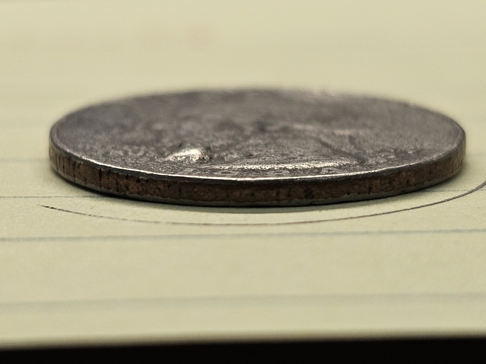 🤯 1984-P Giant DIE CHIP Quarter With Filled Mint Mark & Laminate/Clad ...