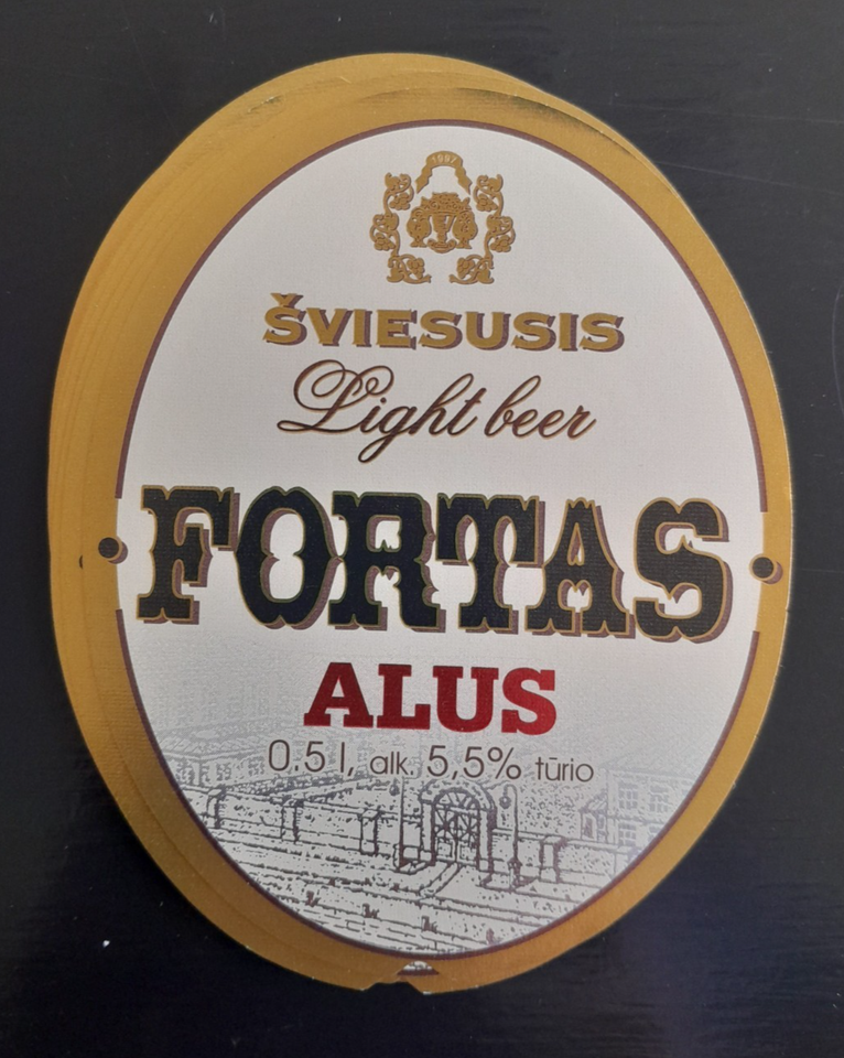 Lot Of 50 Sviesusis FORTAS Alus Beer Labels - Brewed in LITHUANIA | eBay
