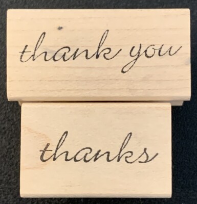 Memory Box Thanks Thank You Script Rubber Stamps | eBay