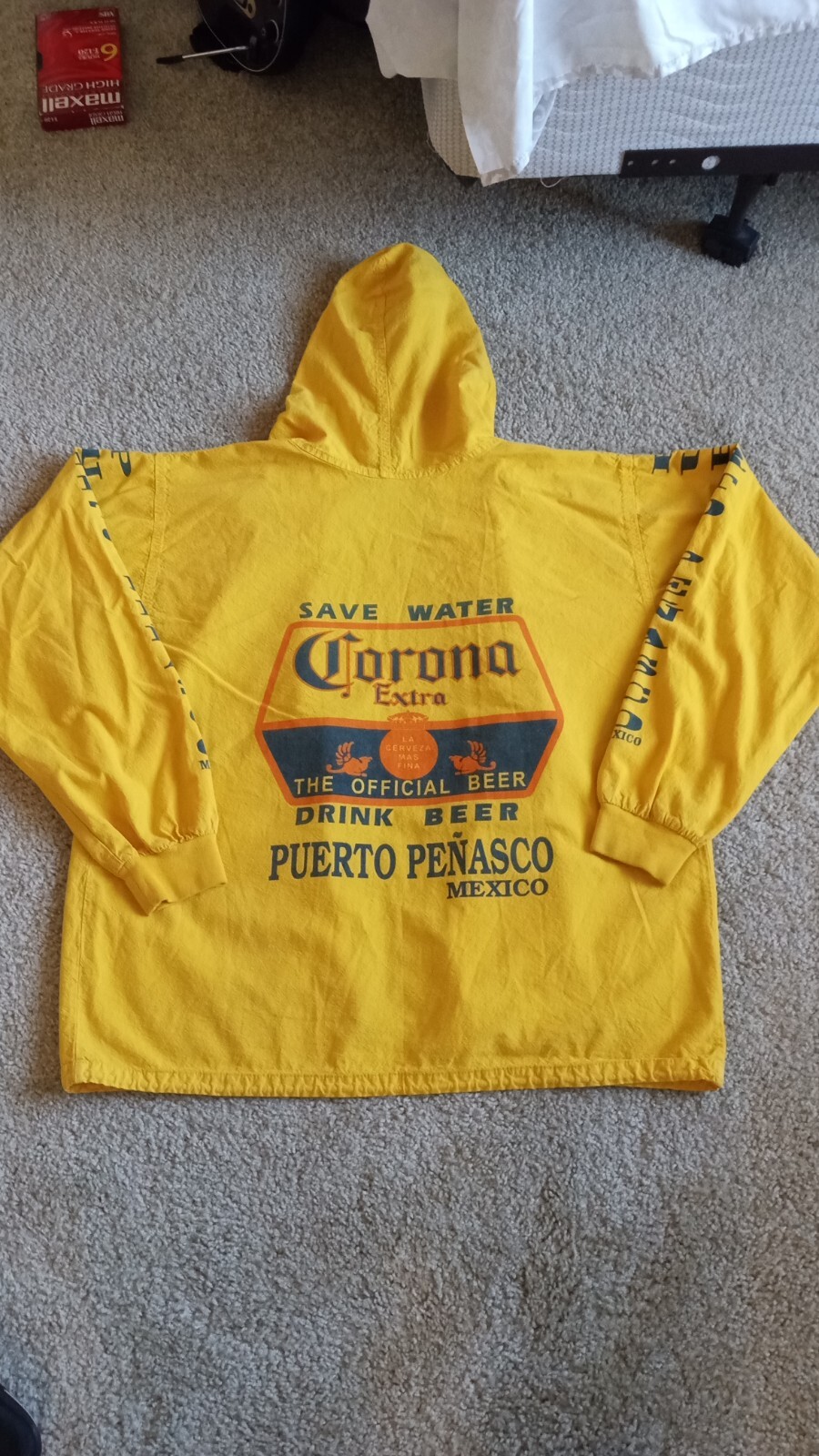 80s 90s Vintage Corona Beer Beach Club Baja Surf Hood… - Gem