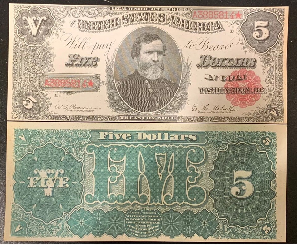 Reproduction Full Set 1890 US Treasury Notes $1-$1000 Read Full ...