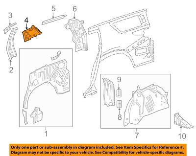 GM OEM 18-23 Traverse Quarter Panel Inner Structure-Reinf Panel ...