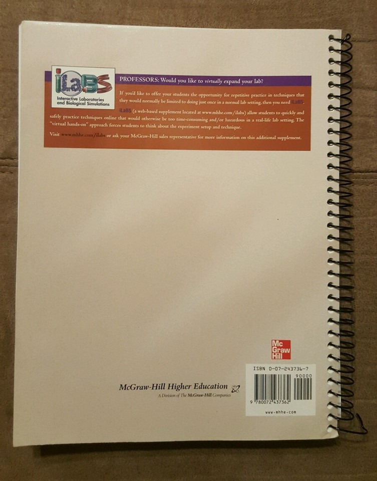 Laboratory Manual to accompany Inquiry Into Life 9780072437362| eBay