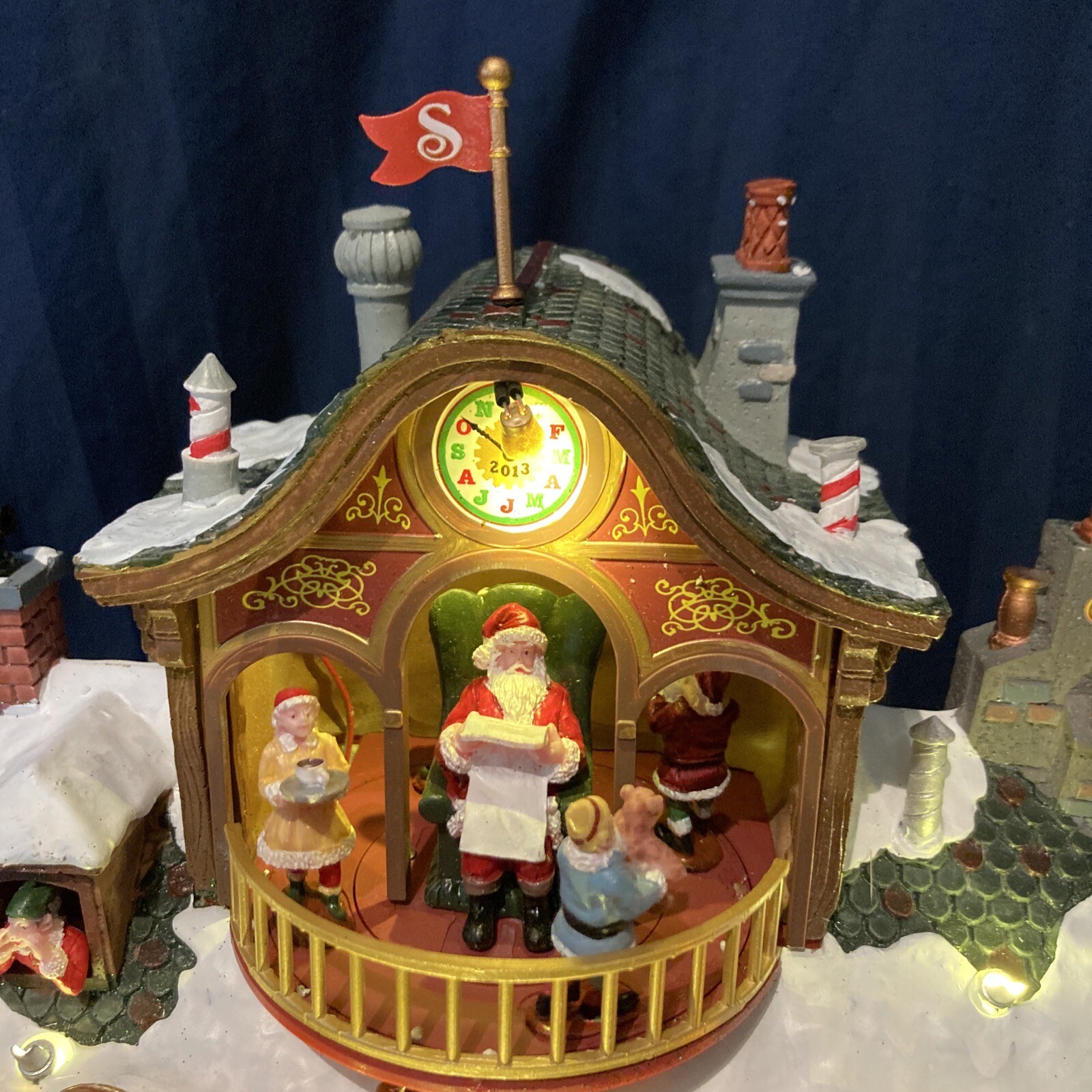Lemax Animated Musical Santa’s Workshop Christmas Village Building 828 ...