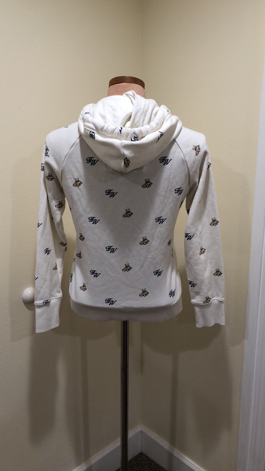 Teenie Weenie Full Zip Teddy Bear Logo Print Hood Swe… - Gem