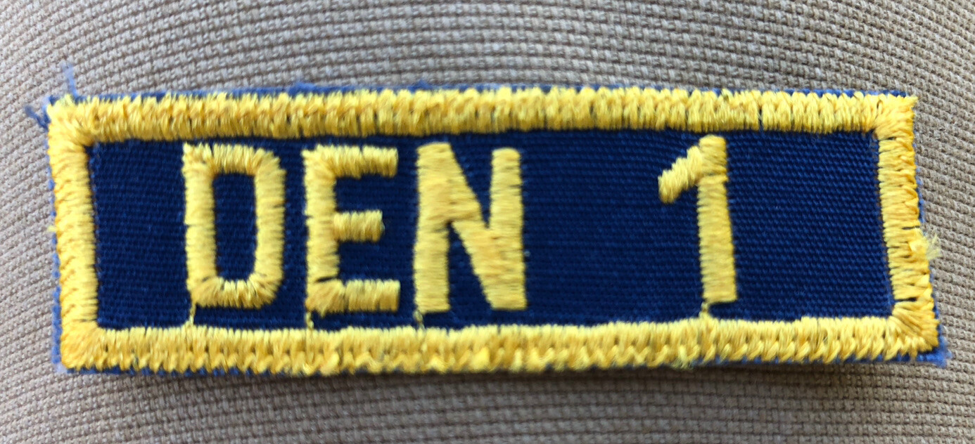 Cub Scout BSA Den Number 1 Uniform Embroidered Sleeve Patch Blue Gold ...