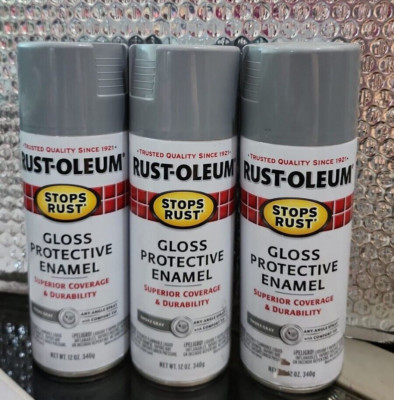 RUST-OLEUM STOPS RUST GLOSS PROTECTIVE ENAMEL 12oz. SMOKE GRAY | eBay