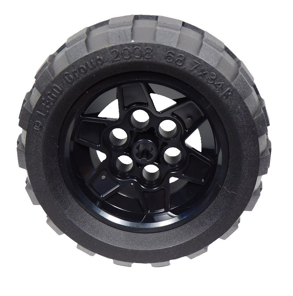 ☀️ NEW Lego 4x Large Rubber Tires 68.7x34R Balloon 43.2mm D. x 26mm ...