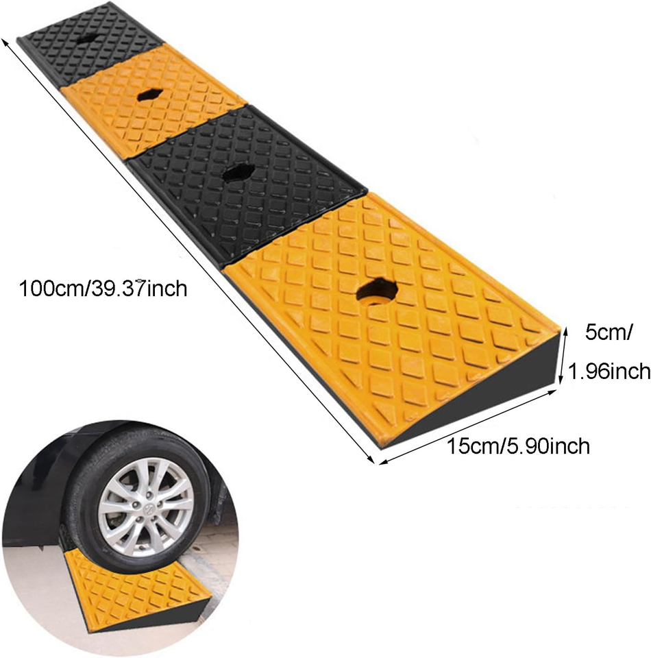 2" Rubber Curb Ramps Heavy Duty Driveway Curb Ramps Loading Rubber Curb ...