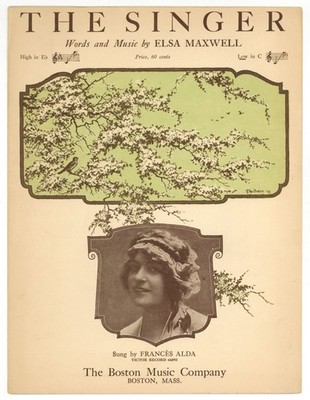 Elsa MAXWELL / Sheet music The Singer 1st Edition 1923 | eBay
