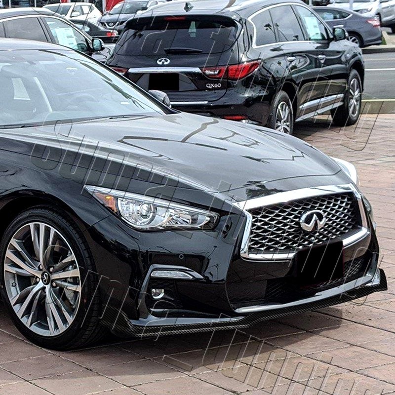 Real Carbon Fiber For 18-20 Infiniti Q50 Sport Front Bumper Body Kit ...