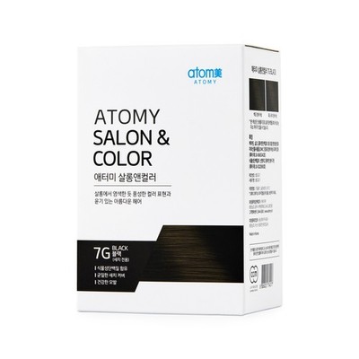 Atomy Salon & Color Pure Black 7G Color Salon Quality Convenient 120ml ...