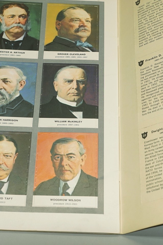 1960 GOLDEN PRESS PRESIDENTS OF THE UNITED STATES TRADING CARDS ...