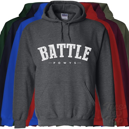BATTLE POWYS HOODIE Yscir Wales college varsity style | eBay