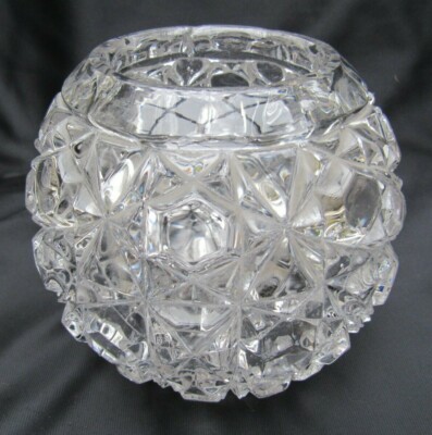 1891 Antique EAPG Pattern Glass Big Button Rose Bowl | eBay