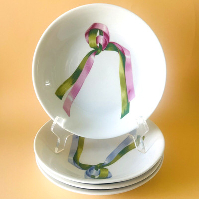 4 Assiettes creuses vintage Jacques Cœur Un Jardin En Plus porcelaine ...