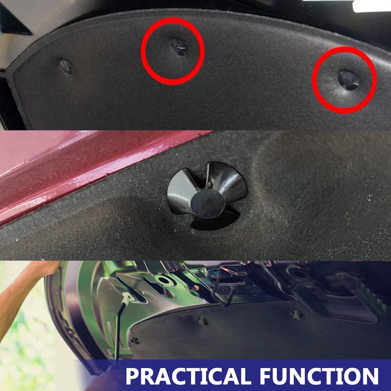 Car Hood Insulation Retainer Clips 50Pcs Auto Push Pins 4878883Aa for ...