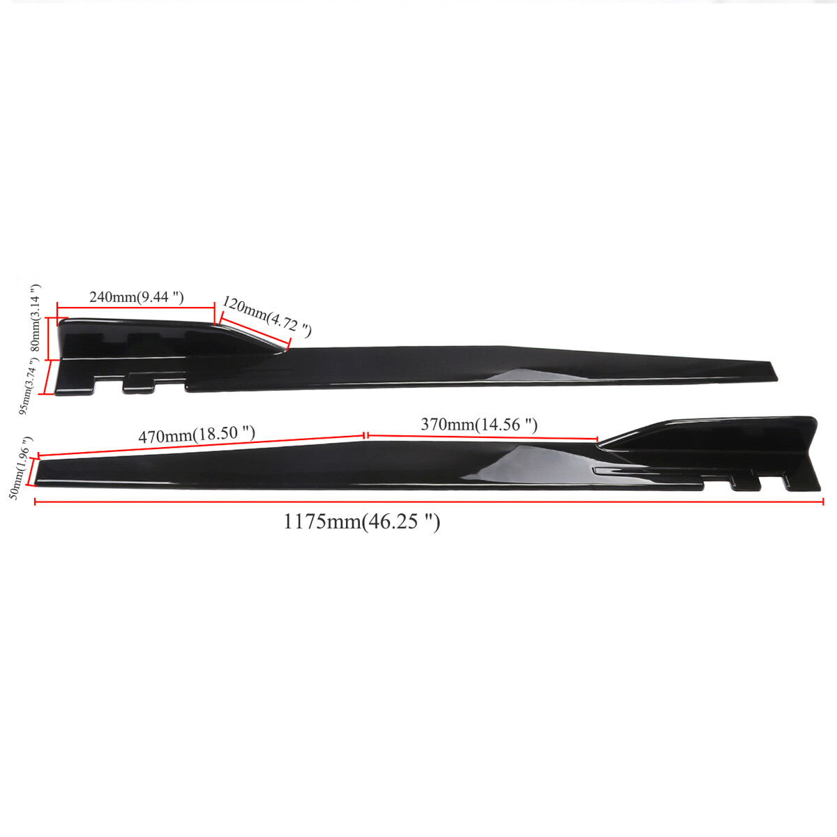 For Citroën DS3 Front Bumper Lip Spoiler Splitter Glossy Black + Side ...