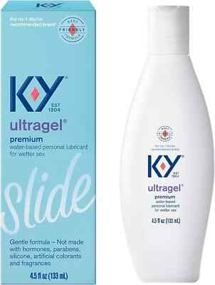 K-Y KY Ultra Gel Slide Premium Water Based Personal Lubricant 4.5 oz ...