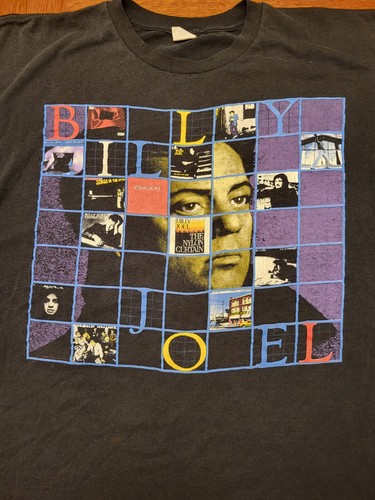 Vintage 1989-1990 Billy Joel Storm Front Tour Tee Shirt Black Size XL ...