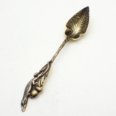 Alligator Souvenir Citrus Spoon Jacksonville Florida Gilt Sterling ...