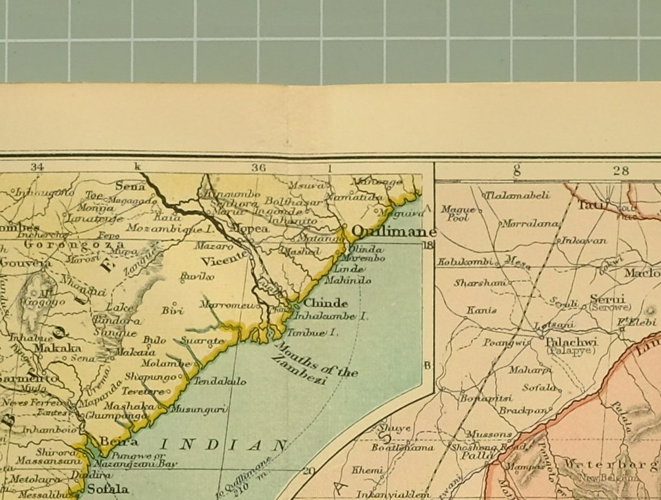1922 Carte Afrique Du Sud Cape De Bon Hope Transvaal Cape Ville Grand ...