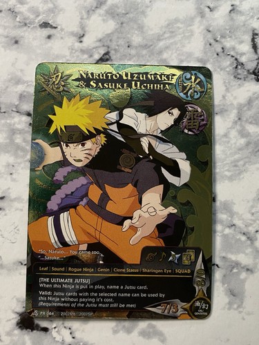 Naruto Uzumaki & Sasuke Uchiha Promo Full Art Untouchables Tin Foil ...