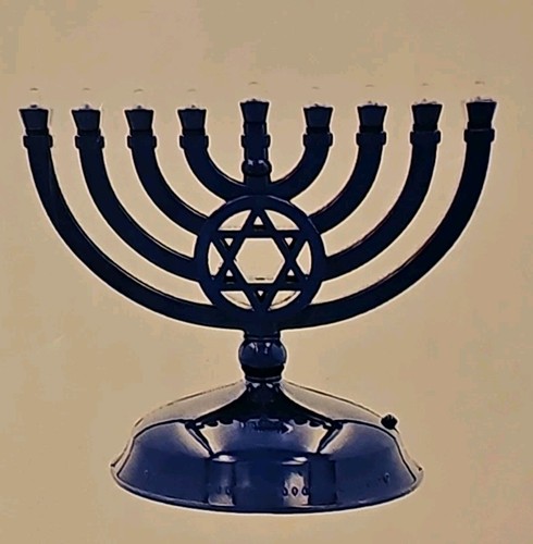 Mini LED Menorah – Traditional Style – Bright, Safe, Portable Hanukkah ...