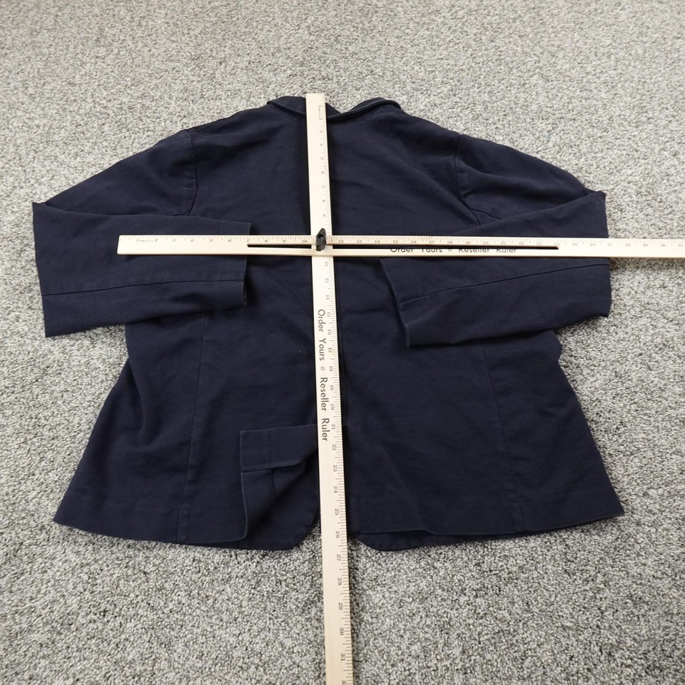 J Jill Blazer Womens XL Blue Sport Coat Jacket Unstructured Preppy ...