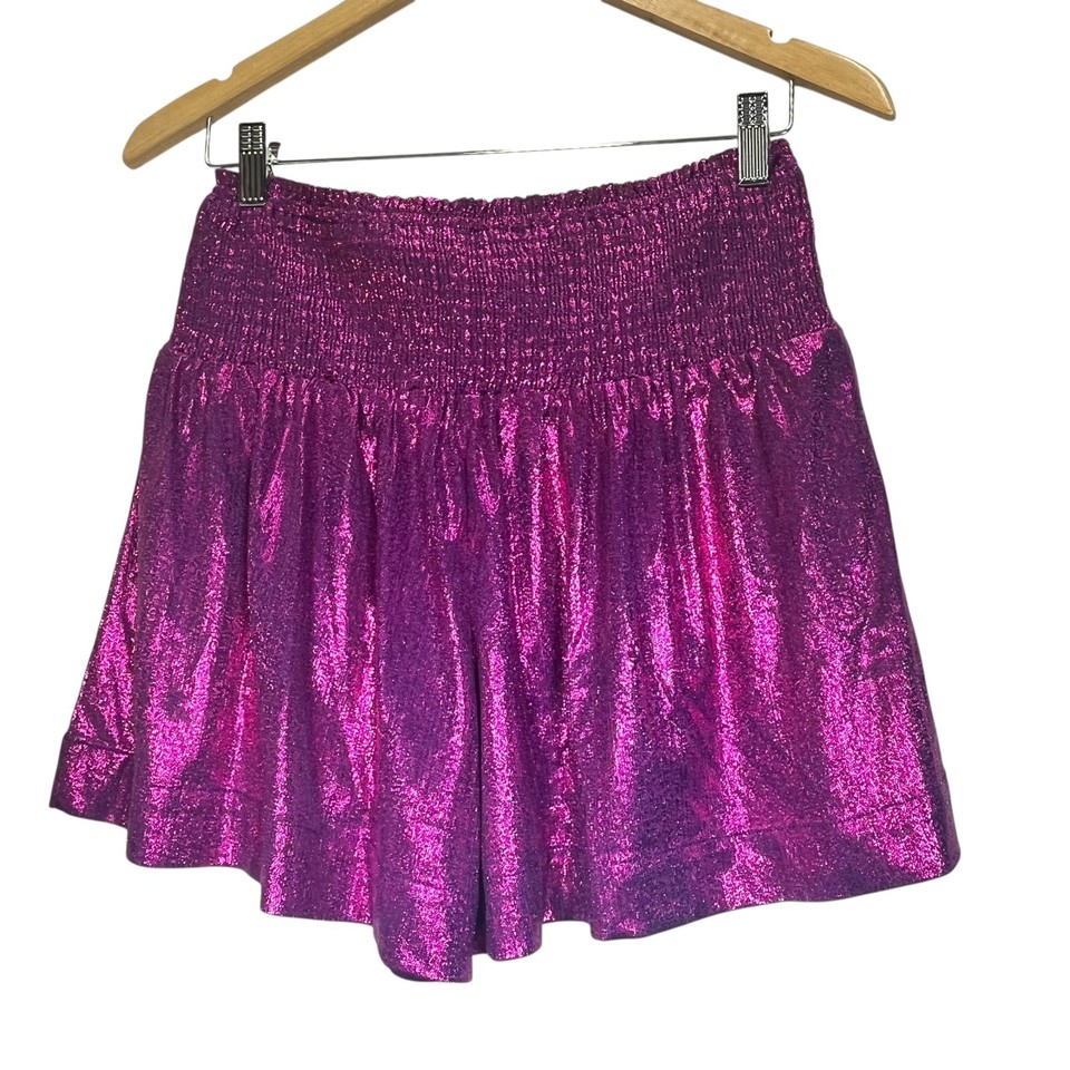 PANTS STORE Shorts LSU GAME DAY Purple Shimmer Women's Medium Smocked ...