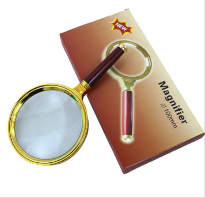 Imitation Wooden Handheld Reading Magnifying Glass 10X HD Real Glass ...