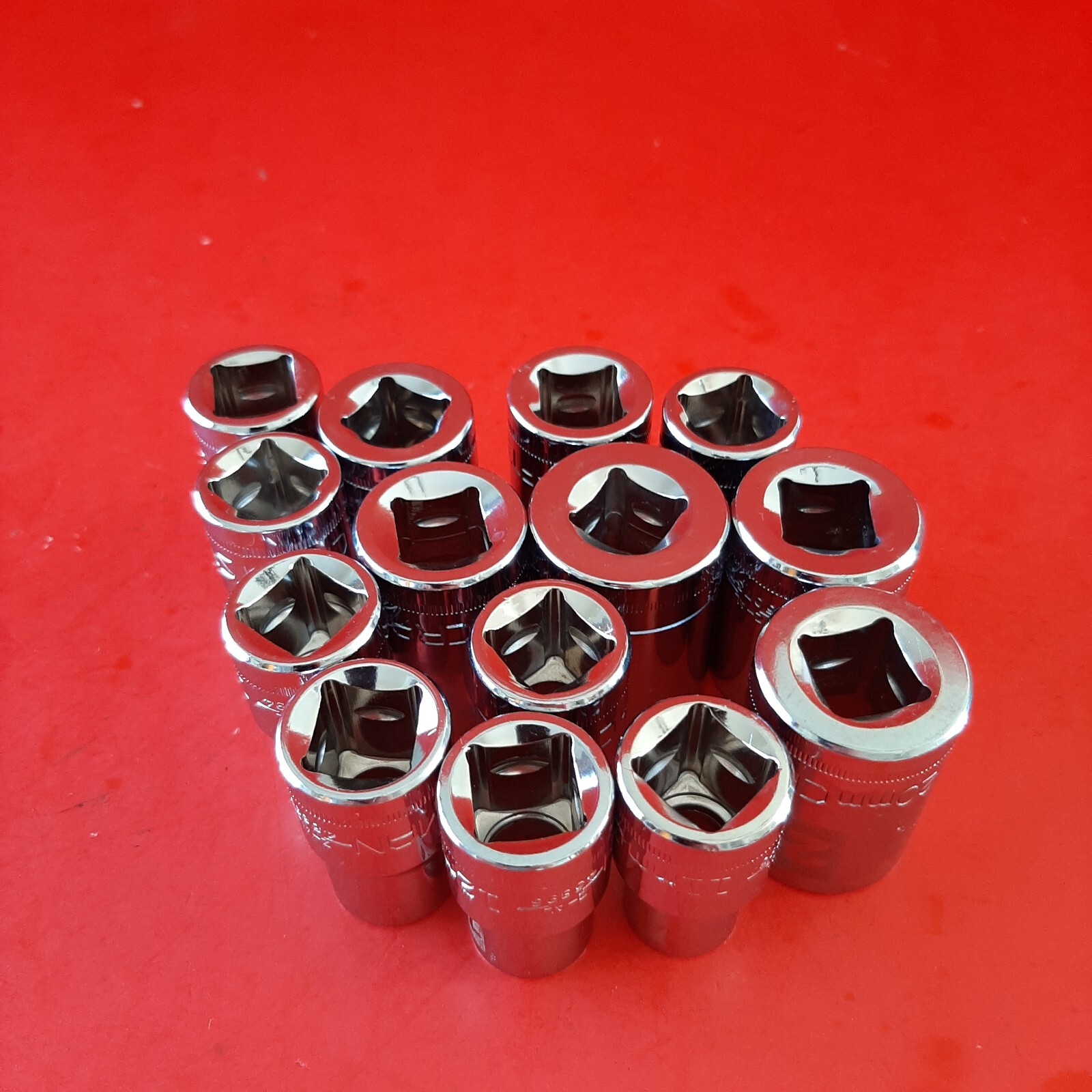 Craftsman Easy Read 14pc 6pt 1/2" Drive Shallow Metric Socket Set 9 ...