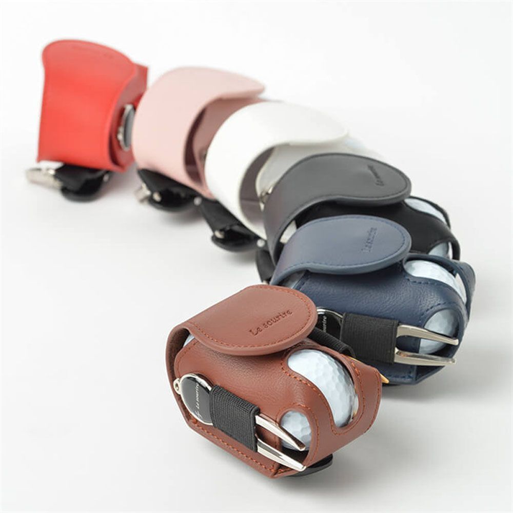 Colorful PU Leather Portable Storage Golf TEE Case Waist Holder Golf ...