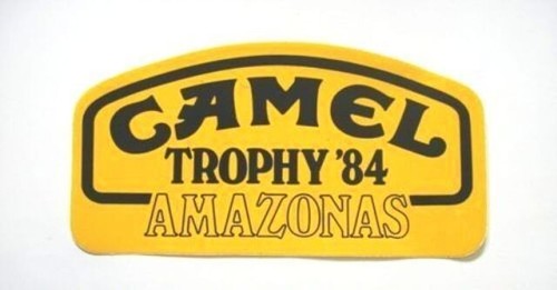 Old sticker vintage CAR MOTORCYCLE CAMEL TROPHY '84 AMAZONAS (inch 6,30 ...