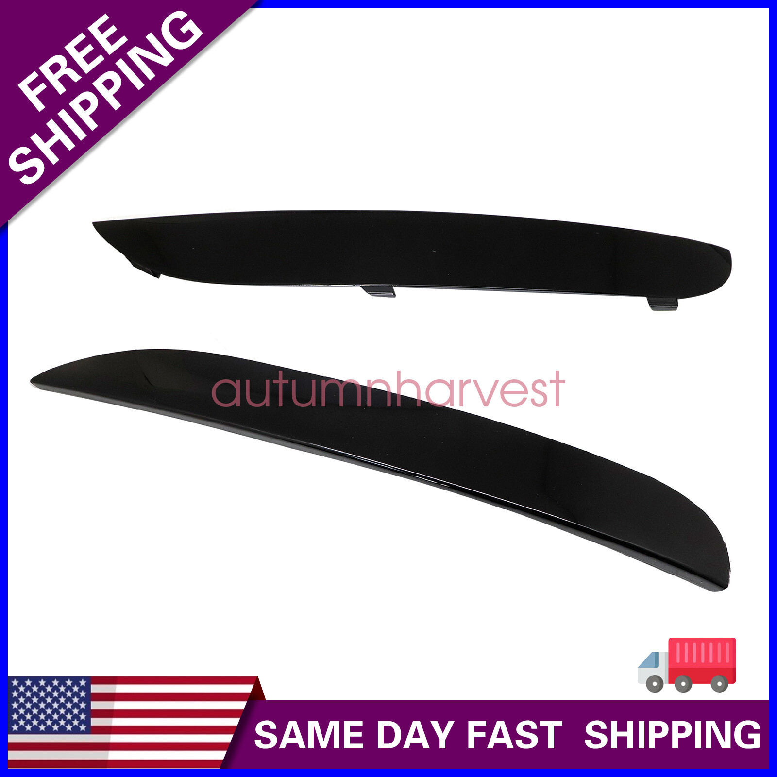 2x Front Bumper Moulding Trims 51118047727 For BMW 7 Series F01 F02 ...