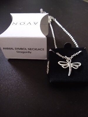 New Avon Animal Symbol Necklace Dragonfly, Silver tone Adjustable 16-20 ...