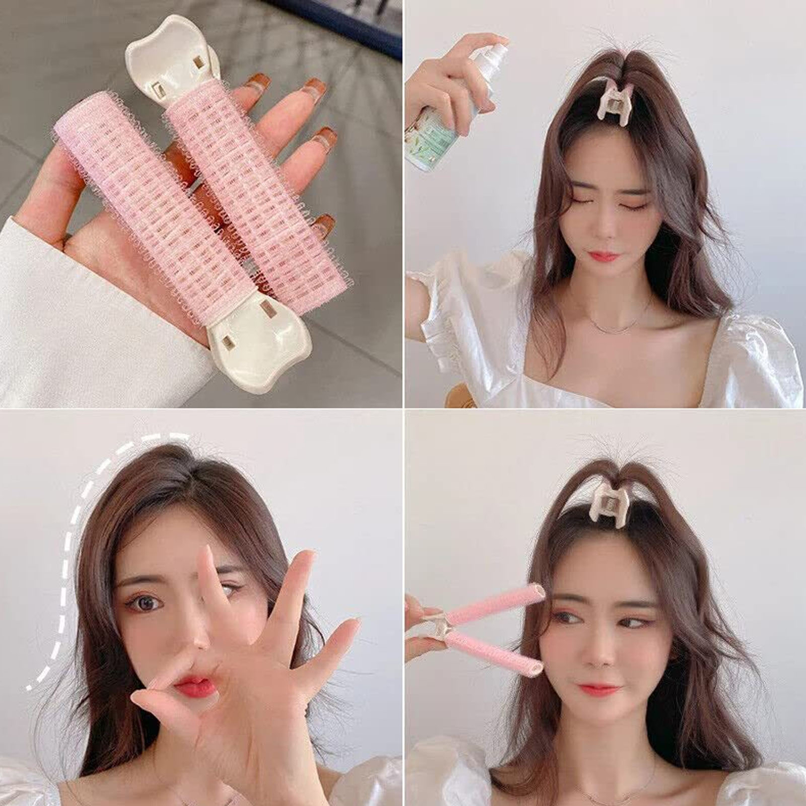 4pcs Volumizing Hair Styling Clip Fixation Reusable Hollow Out Portable ...