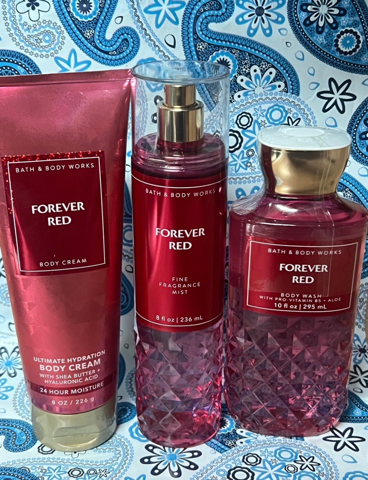 Bath & Body Works FOREVER RED Body Cream, Body Wash & Fragrance Mist | eBay
