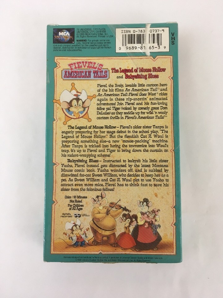 Fievel's American Tails Vol 2 The Legend of Mouse Hollow Babysitting ...