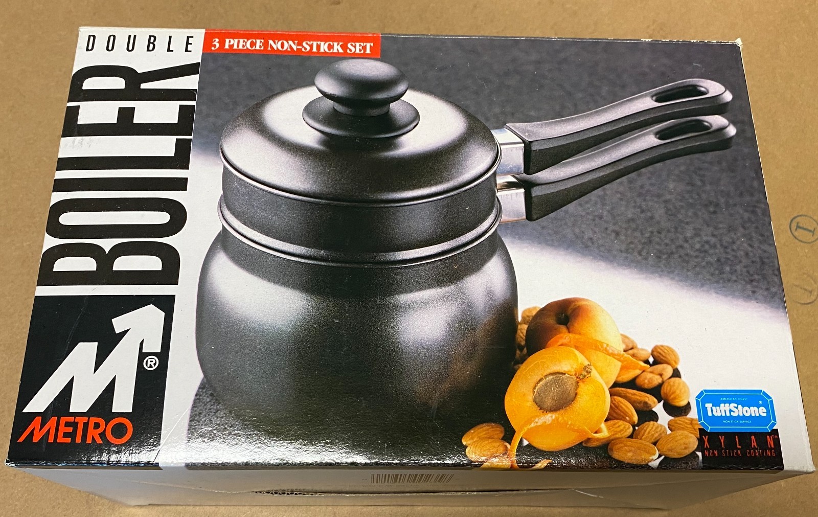 New Metro Double Boiler - 3 Piece Non-Stick Set in Box - 3 PIeces Pots ...