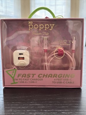 XO Poppy Power Trip charger 20W Fast Charger USB-A + 1 USB C | eBay