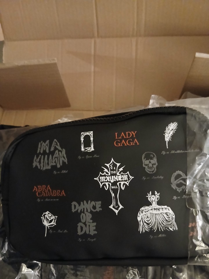 Lady Gaga Mayhem Ball tour VIP merch merchandise bum bag cards lanyard ...