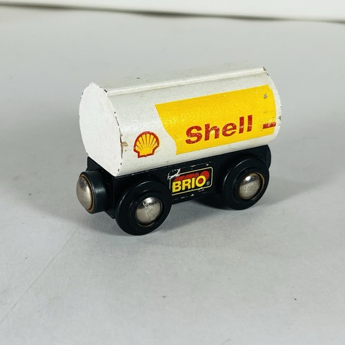 Shell Oil Fuel Tanker Brio Wooden Railway Rare Yellow Tender Fits ...