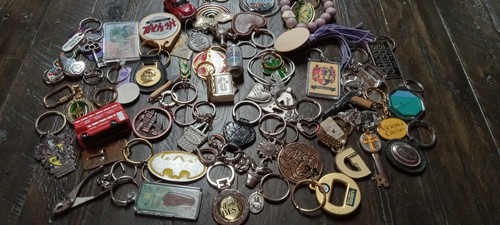 Huge Lot Of 50 Novelty Key Rings Keychains , Souvenir, Advertising ...