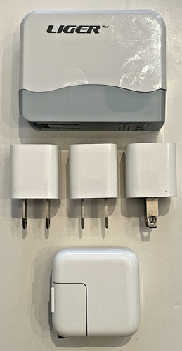 USB Wall Chargers LIGER Model HC251-4U (3) Apple 100-240V Model A1265 ...