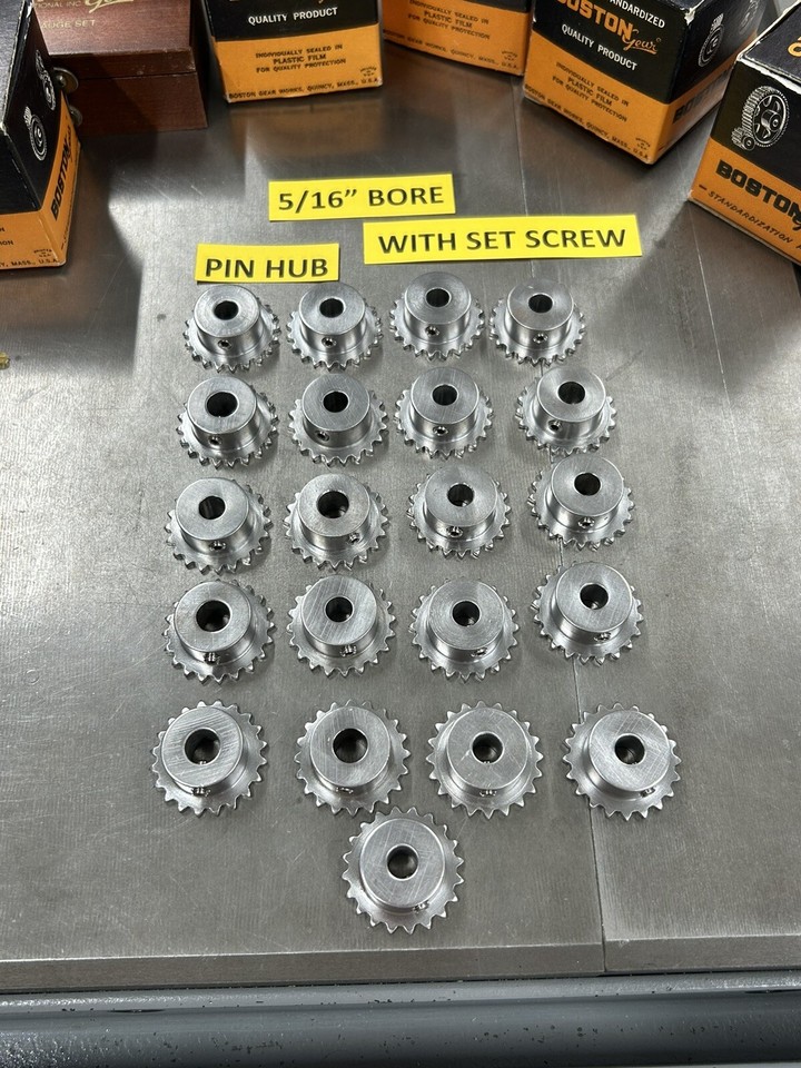 1 BOSTON GEAR STEEL LADDER CHAIN SPROCKET 20 TEETH 1A PITCH- .185" BORE ...