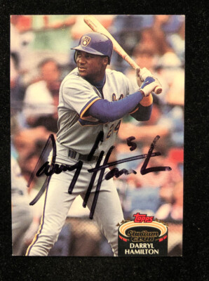 DARRYL HAMILTON 1992 STADIUM SC AUTOGRAPHED SIGNED AUTO BASEBALL CARD ...